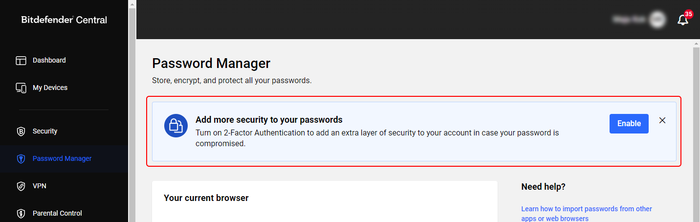 Bitdefender slaptažodžių tvarkyklė - Password Manager apžvalga | VPNgidas